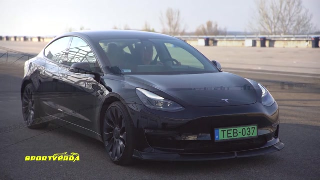 Tesla Model 3 Performance teszt - SportVerda - indavideo.hu